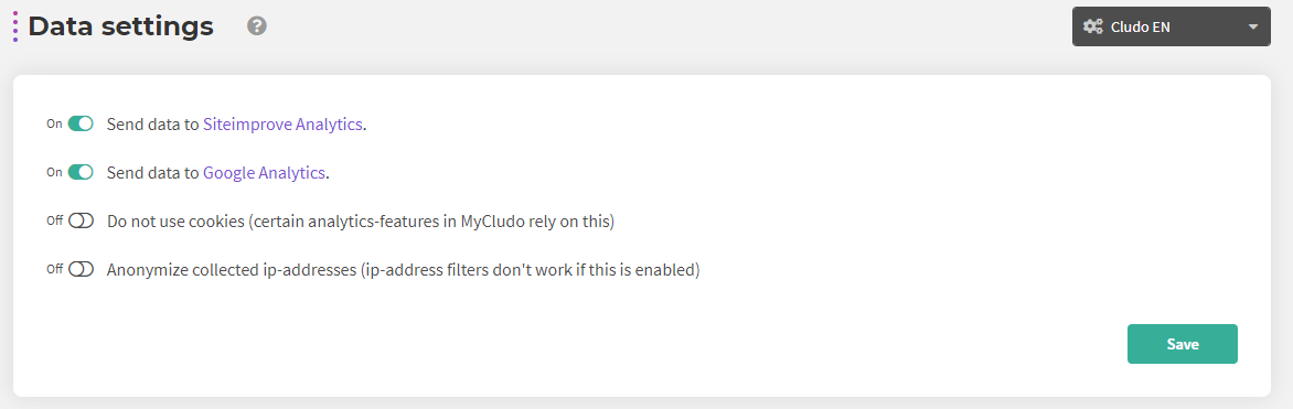 Google Analytics | Cludo Help Center
